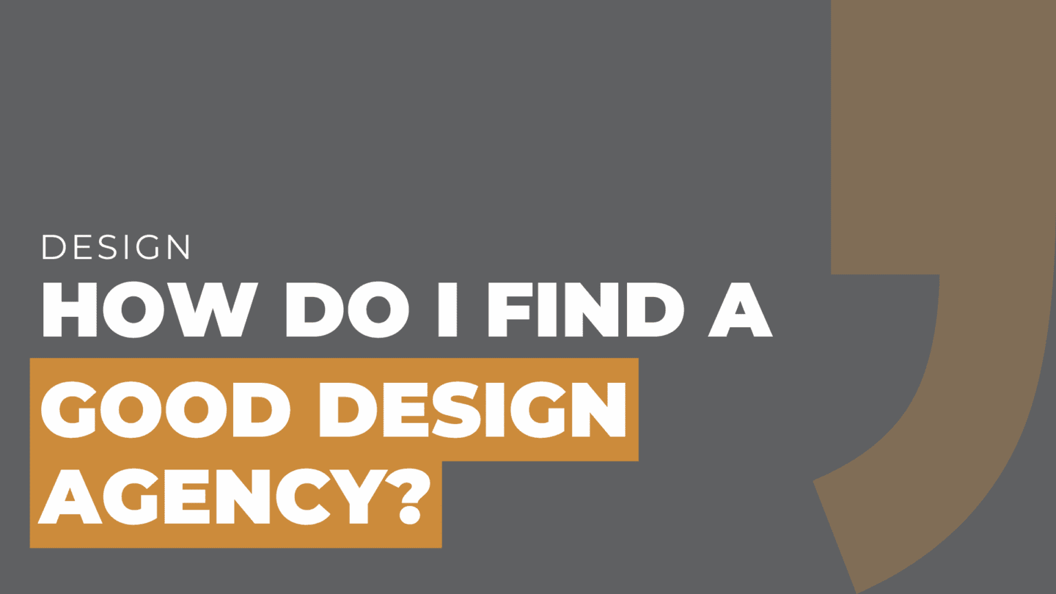 How Do I Find a Good Design Agency? - MOCK, the agency