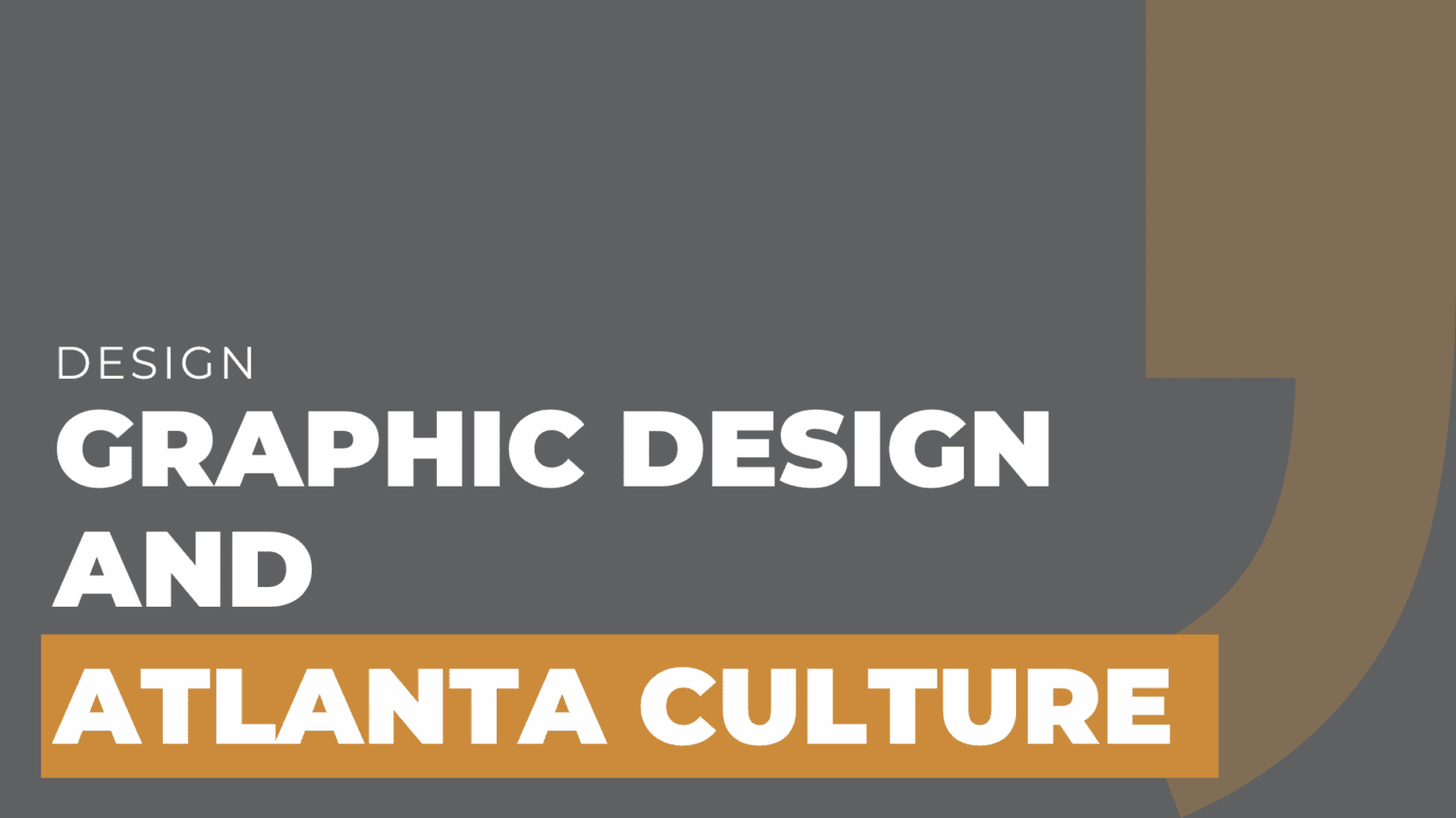 Graphic Design and Atlanta Culture - MOCK, the agency