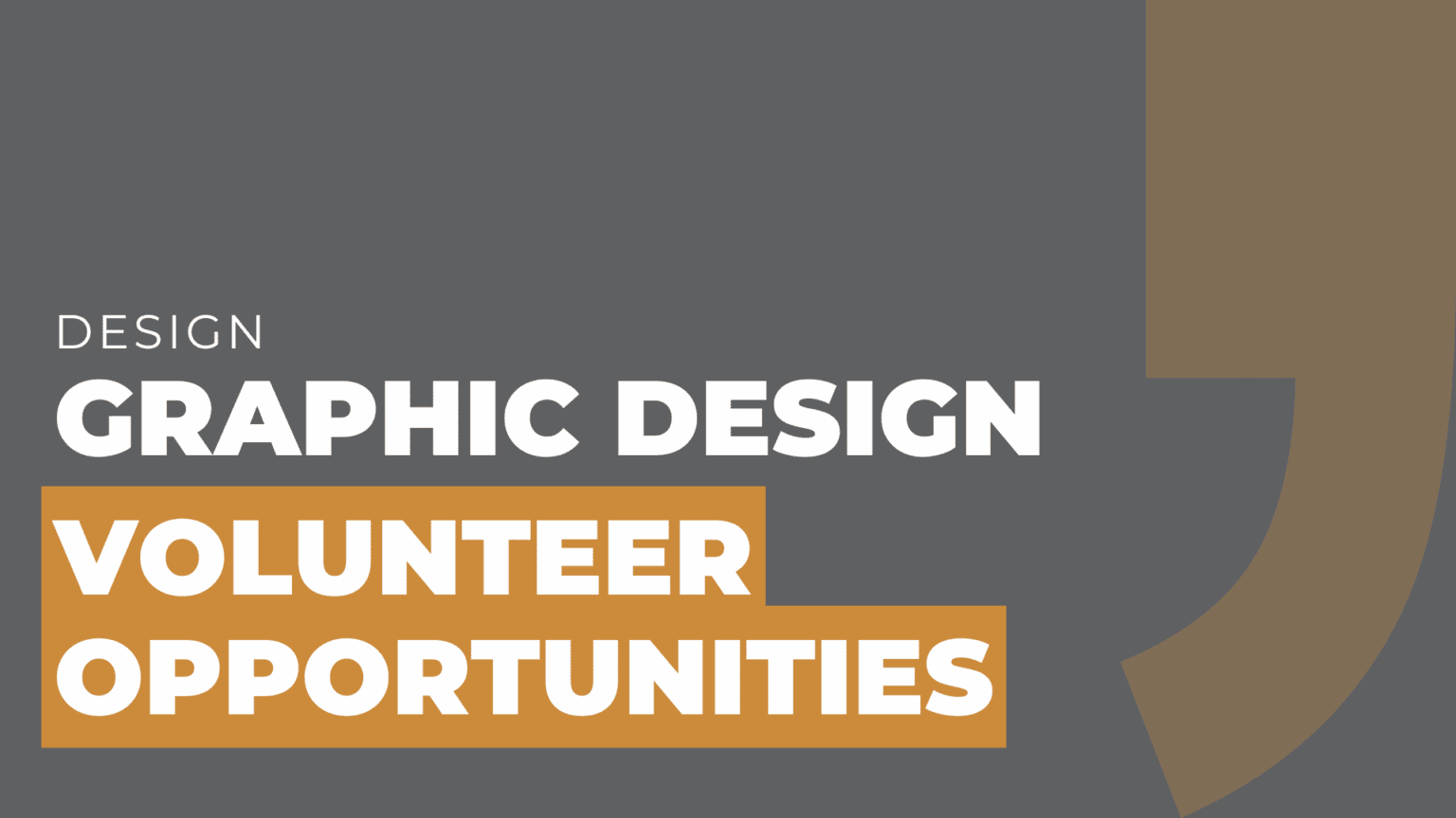Graphic Design Volunteer Opportunities - MOCK, the agency