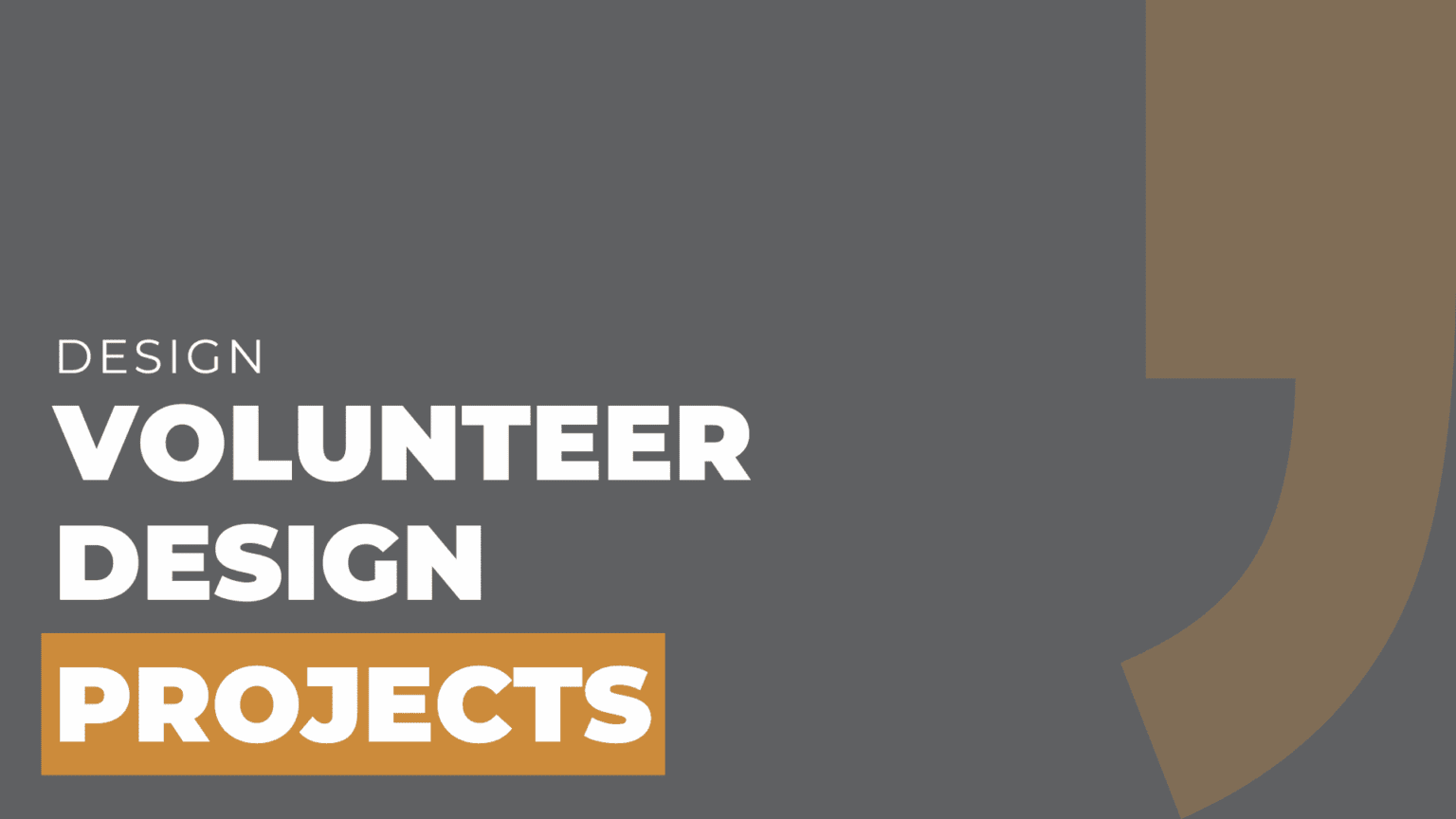 Volunteer Design Projects: A Meaningful Way to Build Skills and ...